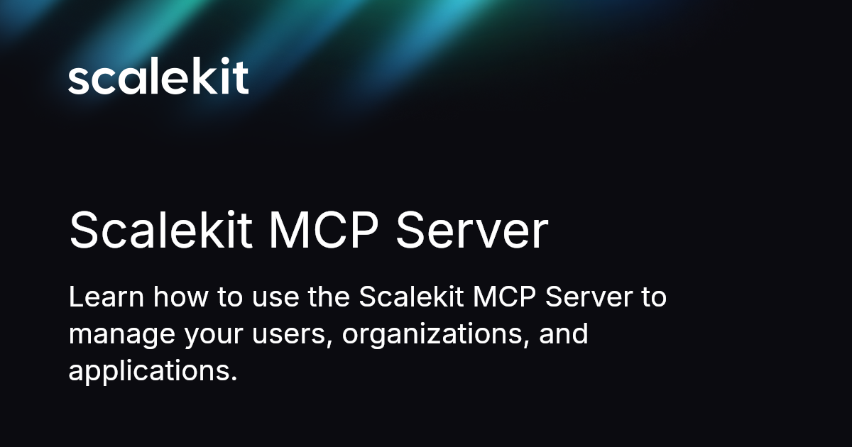 Scalekit MCP Server Scalekit Docs