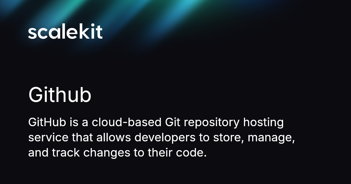 Github | Scalekit Docs