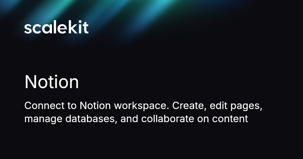 Notion | Scalekit Docs